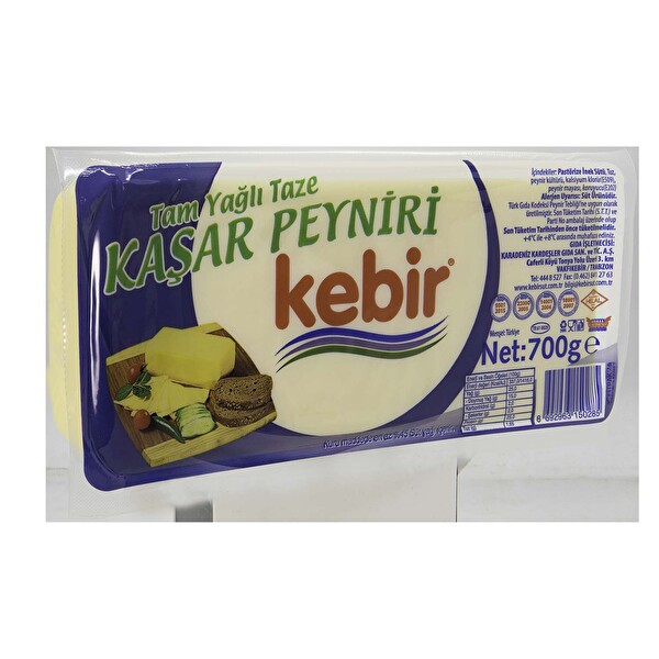 Kebir Tam Yağlı Taze Kaşar Peyniri 700 Gr | CarrefourSA