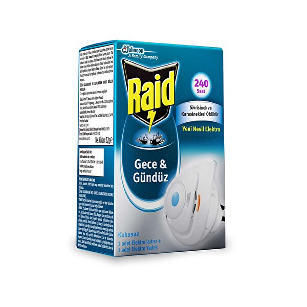 Raid Gece & Gündüz Sinekkovar Cihaz Ve 1 Yedek 240 Saat Etki ...