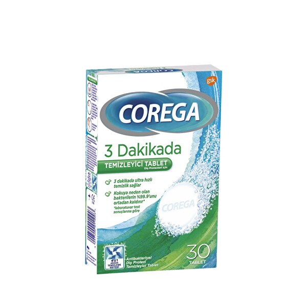 Corega Diş Protezi Temizleyici Tablet 30 Adet | CarrefourSA