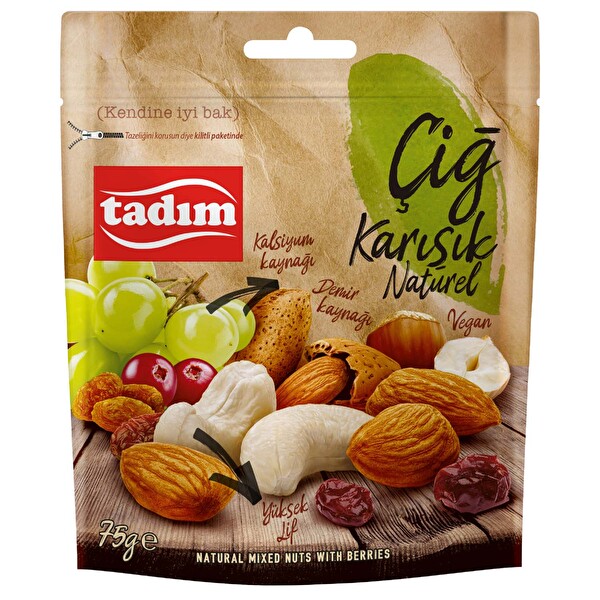 Tadım Naturel Karışık Kuruyemiş 75 Gr | CarrefourSA