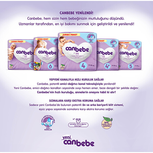 Canbebe 4 Beden 30'lu Jumbo Maxi #30254686 | CarrefourSA