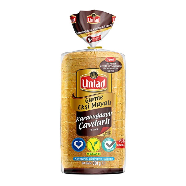 Untad Gurme Karabuğdaylı Çavdarlı Ekmek 350 G | CarrefourSA
