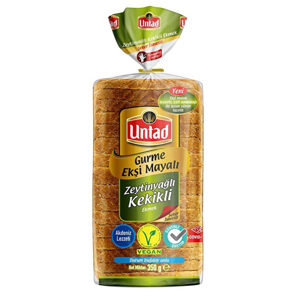 Untad Gurme Zeytinyağlı Kekikli Ekmek 350 G | CarrefourSA