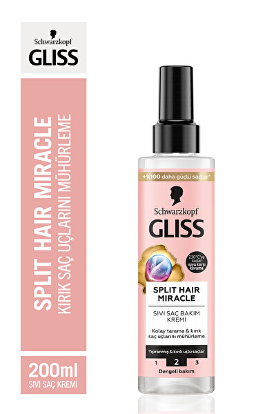 Gliss Split Hair Miracle Kırık Uçları Mühürleyen Sıvı Saç Kremi 200 ml ...