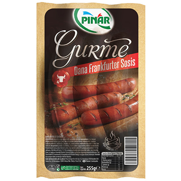 Pınar Gurme Dana Frankfurter Sosis 225 Gr | CarrefourSA