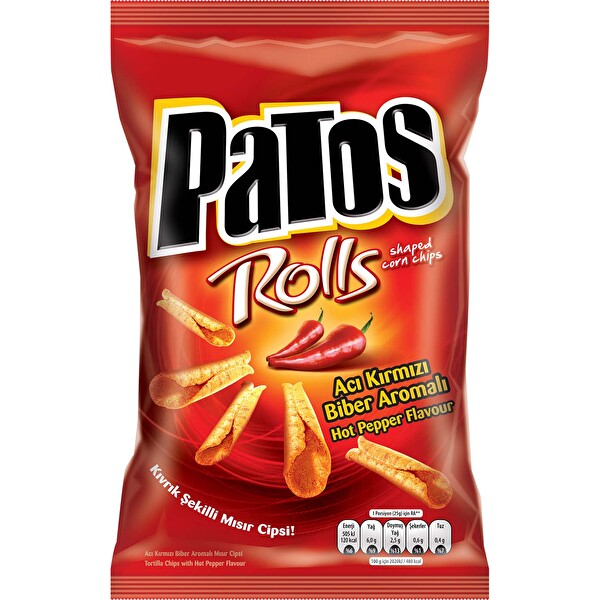 Patos Rolls Acılı Cips 109 g | CarrefourSA
