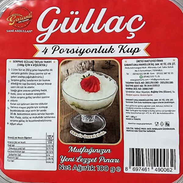 Sami Abdullah Sami Abdullah 4 Porsiyon Kup Güllaç 100 Gr | CarrefourSA
