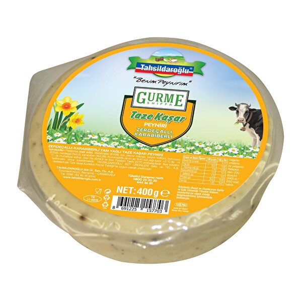 Gurme Şifa Zerdeçallı&Kara Biberli Taze Kaşar Peyniri 400 g | CarrefourSA
