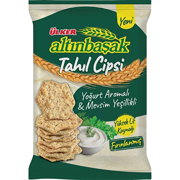Ülker Altınbaşak Tahıl Cipsi Yoğurt Aromalı Ve Mevsim Yeşillikli 50 g ...
