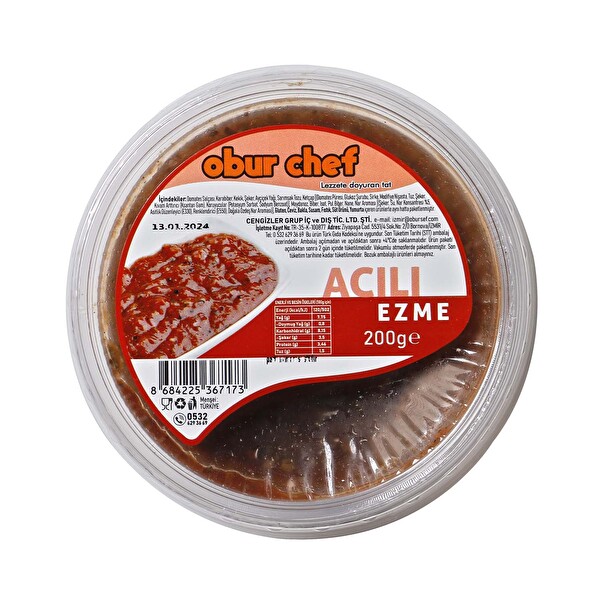 Obur Chef Acılı Ezme 200 g | CarrefourSA