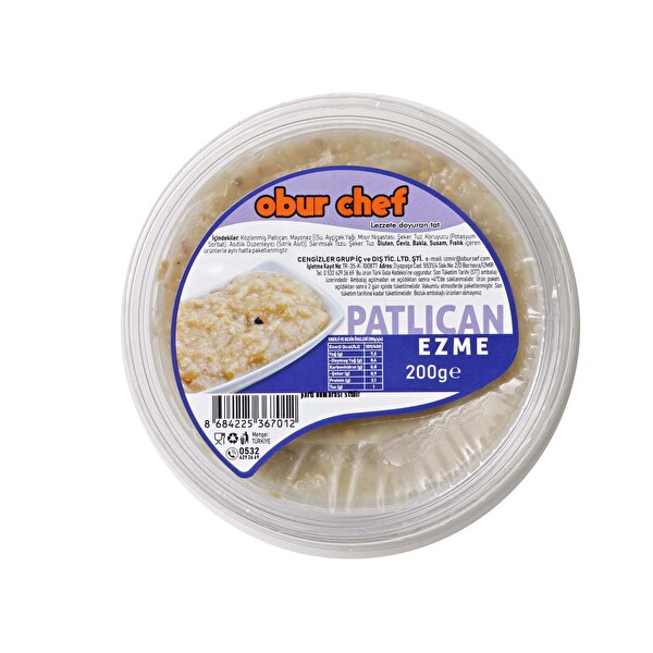 Obur Chef Patlıcan Ezmesi 200 g | CarrefourSA