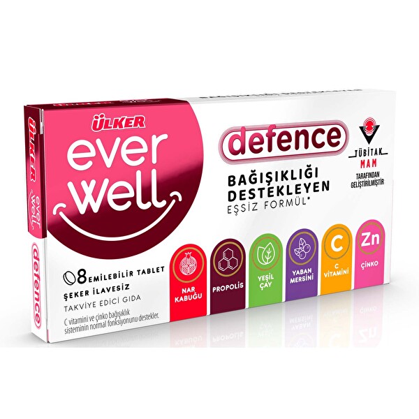 Ülker Everwell Defence Emilebilir Tablet 13,6 g | CarrefourSA