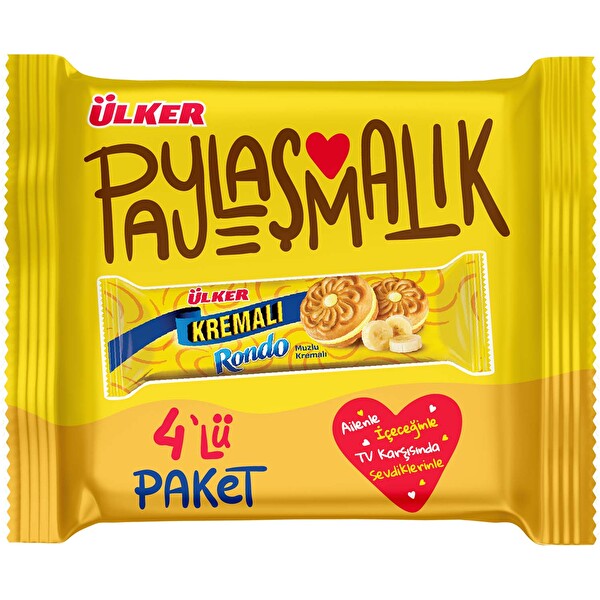 Ülker Rondo Muzlu Kremalı Bisküvi 4X61 g #30455708 | CarrefourSA