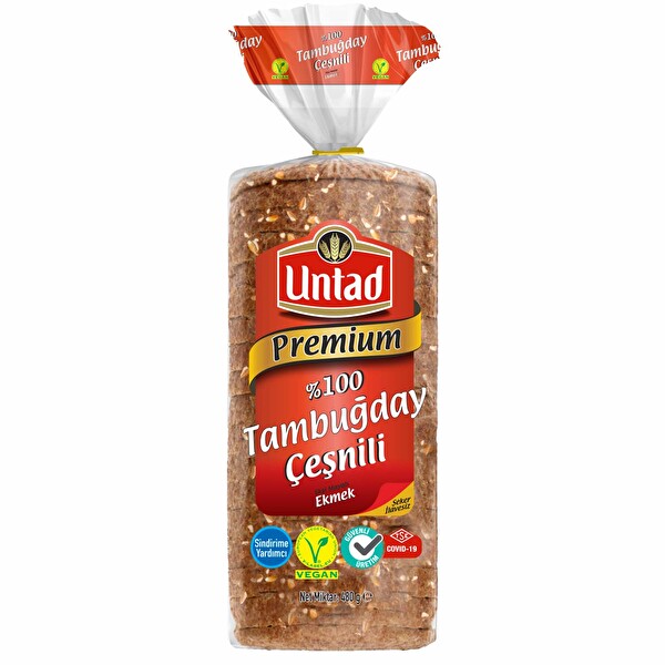 Untad Premium Tam Buğday Ceşnili Ekmek 480 g | CarrefourSA